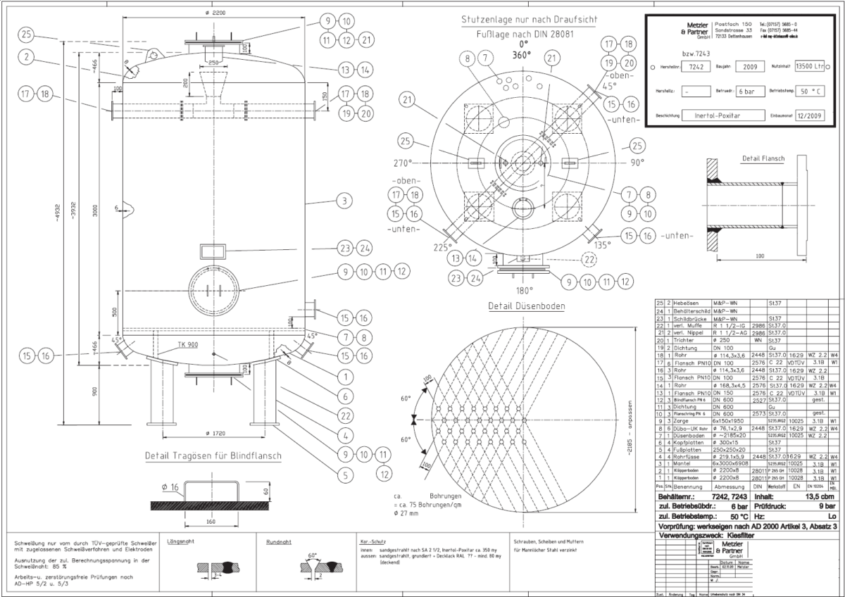 13.500 L Kiesfilter S36 Stahltank » Profi-Tanks - Wir kaufen Tanks ...